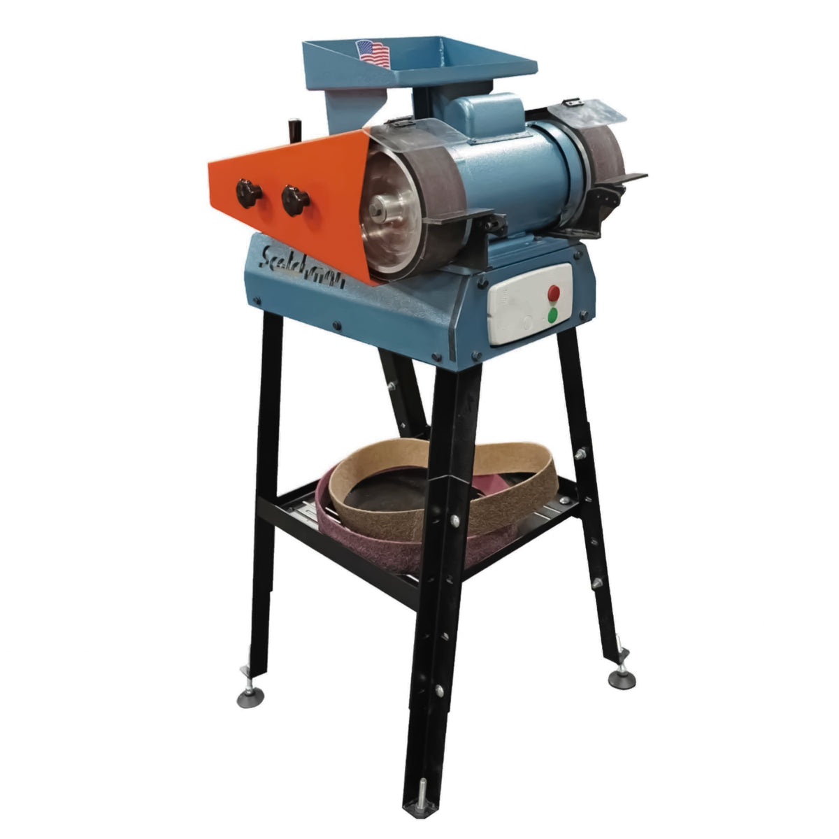 DBS-3 Dual Belt Sander — Dual Shaft, 3" x 48" Belts – Brennan Machinery